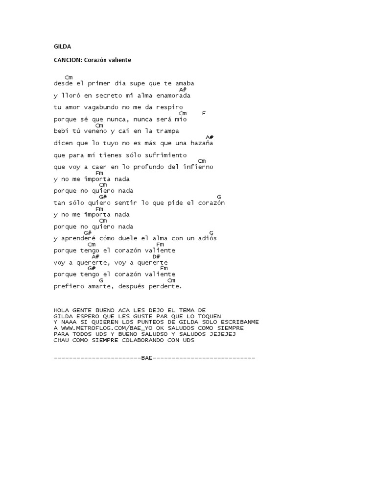 Gilda - Corazon Valiente | PDF