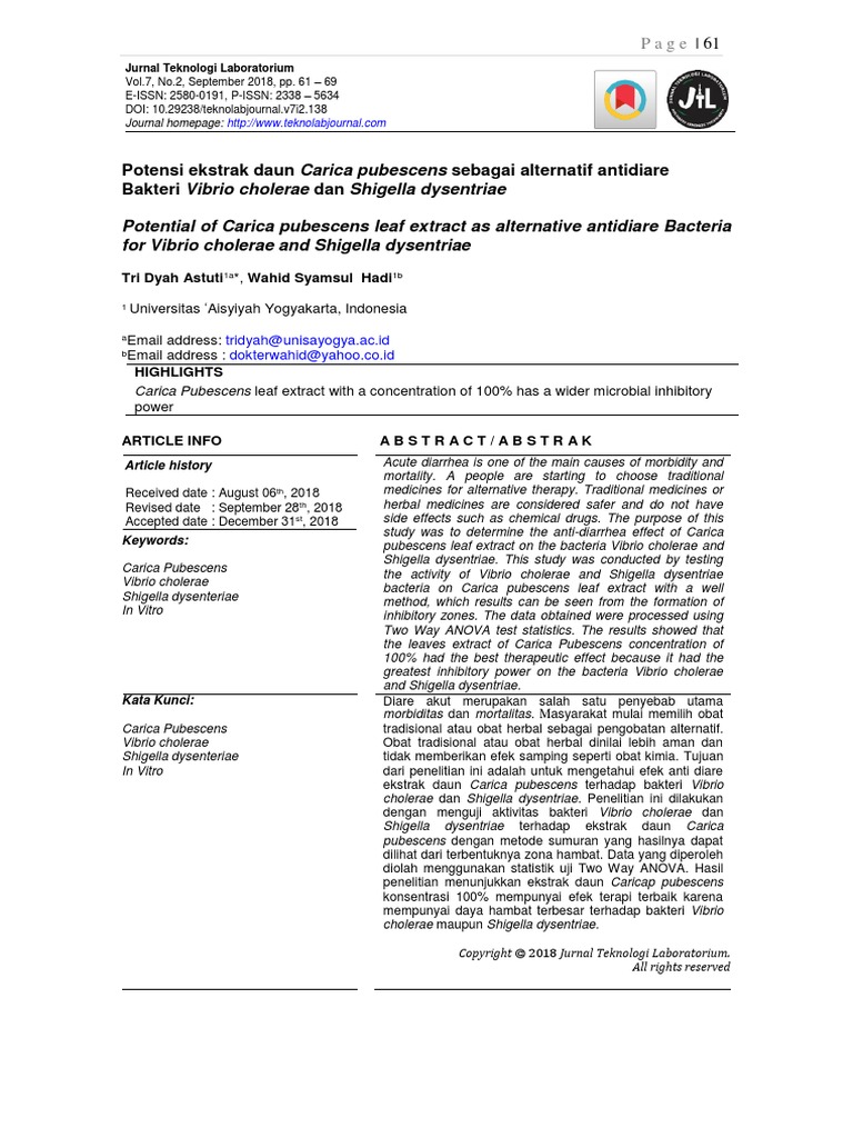 138-Article Text-733-1-10-20190520 PDF | PDF | Microbiology | Bacteria