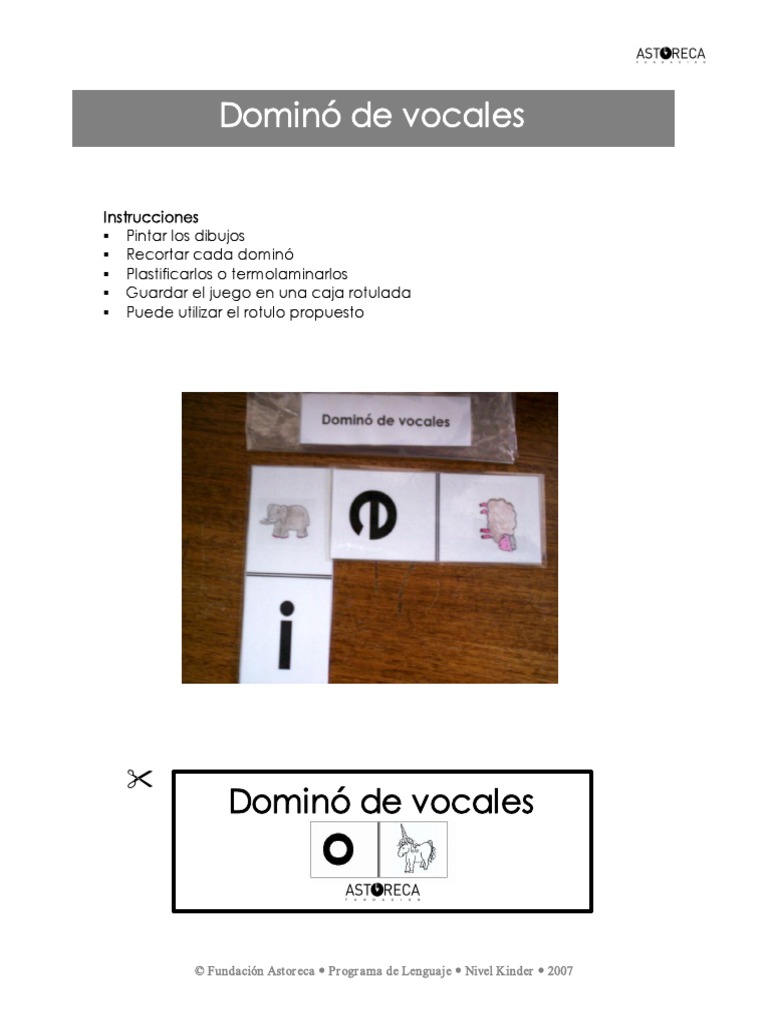 Dominó de Vocales | PDF