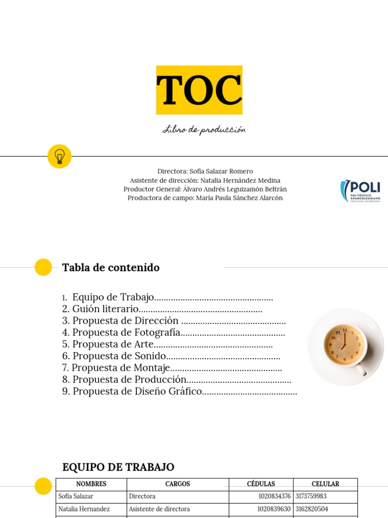 Libro de Producción de Toc PDF | PDF | café | Science