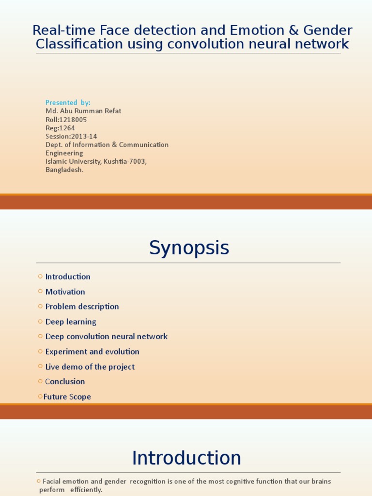 Real-Time Face Detection and Emotion & Gender Classification Using ...