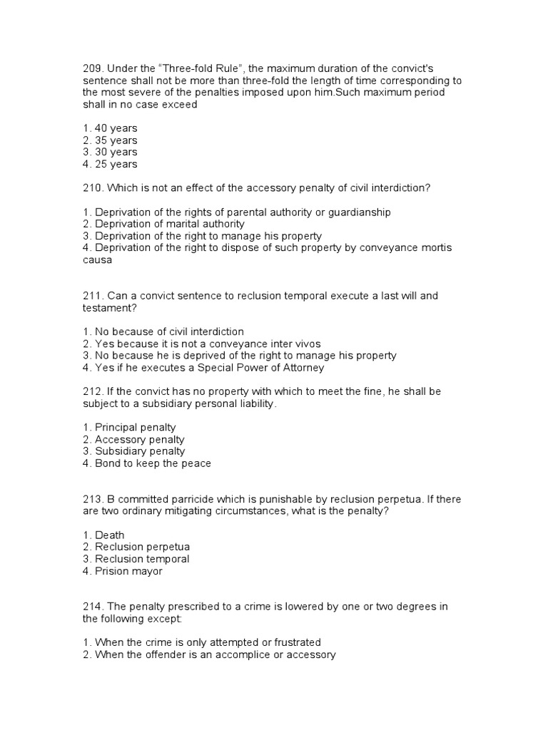 Criminal Law MCQ Questions | PDF | Crime & Violence | Crime Thriller