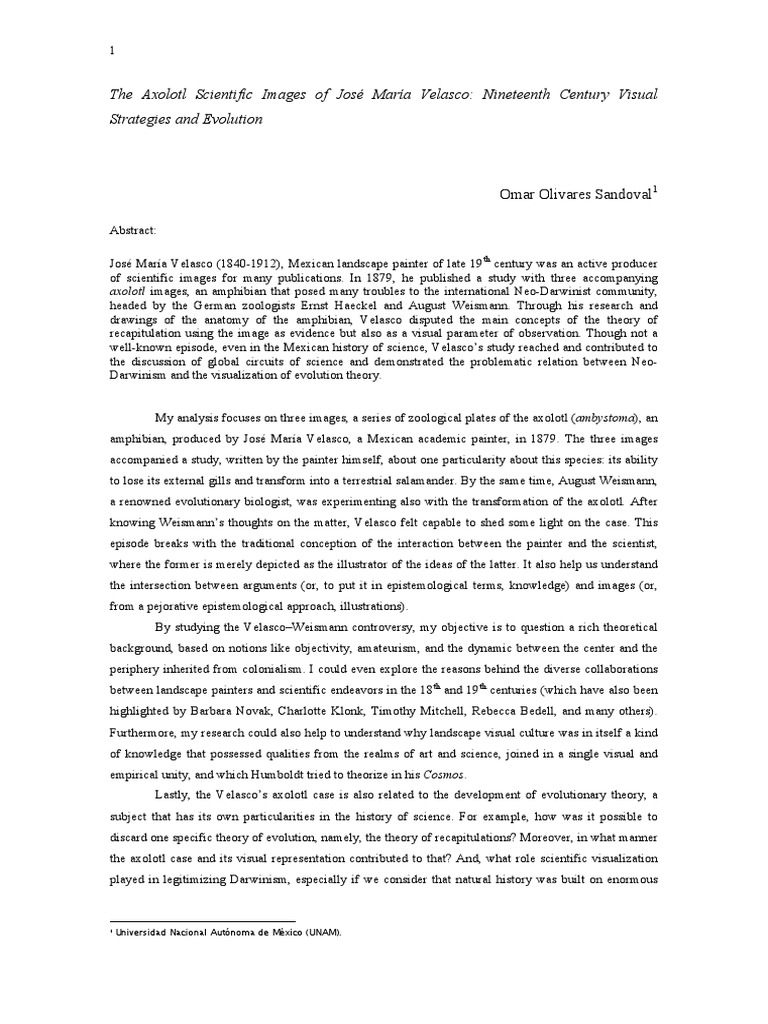 The Axolotl Scientific Images of José María Velasco PDF | PDF ...