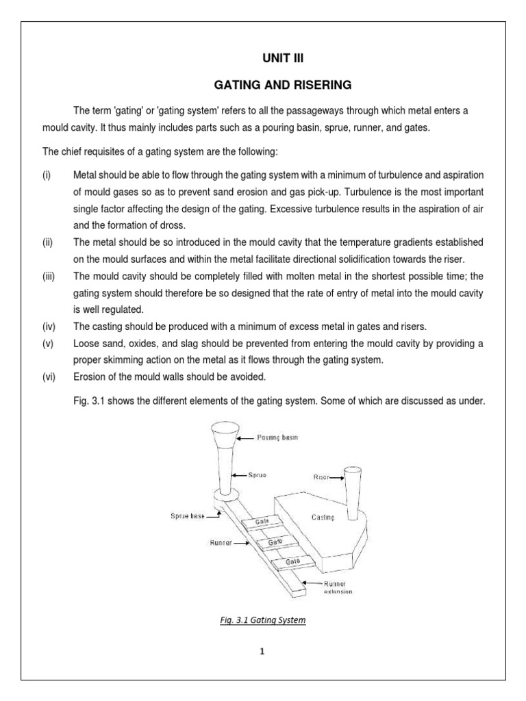 Gating And Risering Pdf Pdf Casting Metalworking Business Process