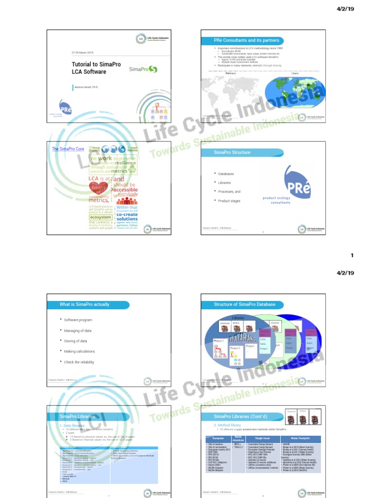 SimaPro Demo Lagaligo - Handout - WM PDF | PDF | Life Cycle Assessment ...