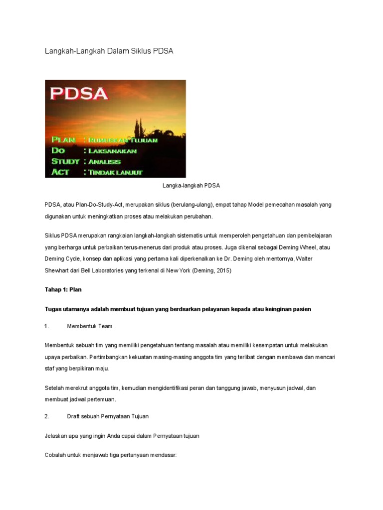 Langkah PDSA | PDF