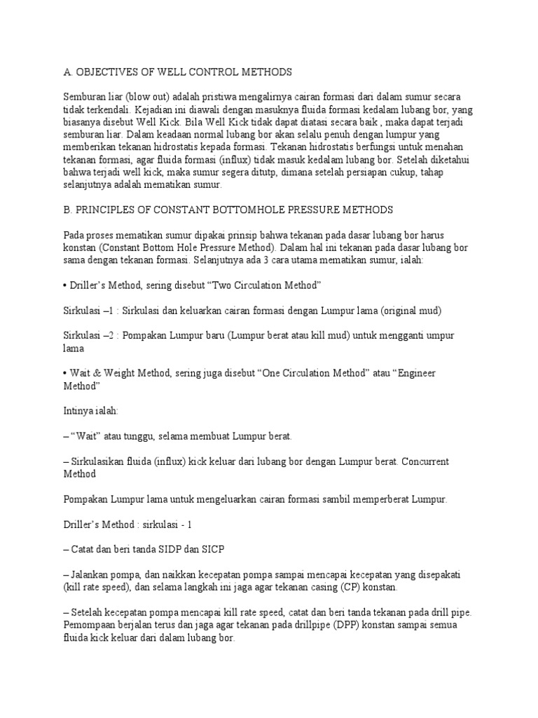 Metode Well Control | PDF