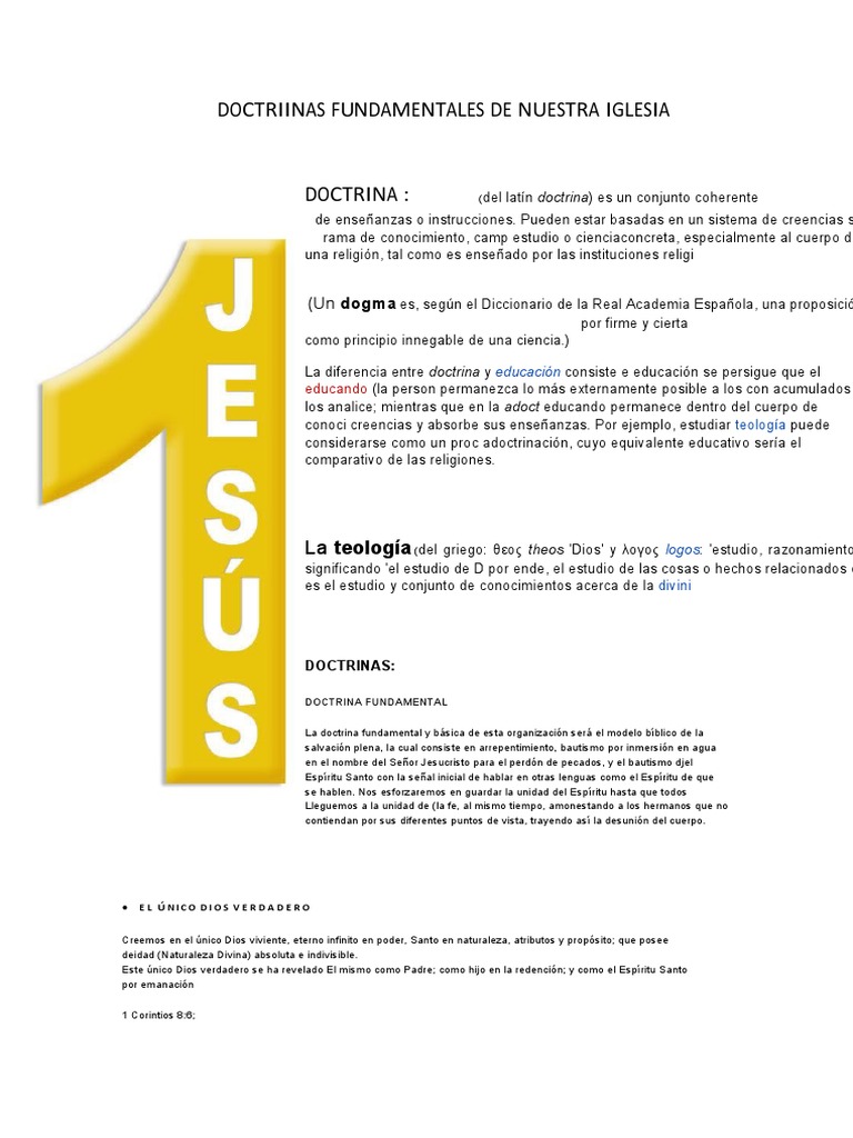 (PDF) Doctrinas Fundamentales de La IPUC | PDF | Doctrina | espíritu Santo
