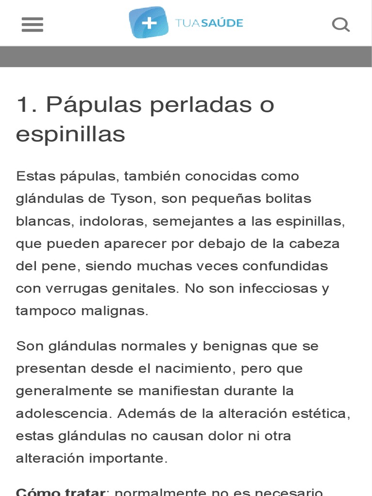 Granos o Bolitas en El Pene Causas y Cómo Tratar | PDF Granos o Bolitas en El Pene Causas y Cómo Tratar | PDF