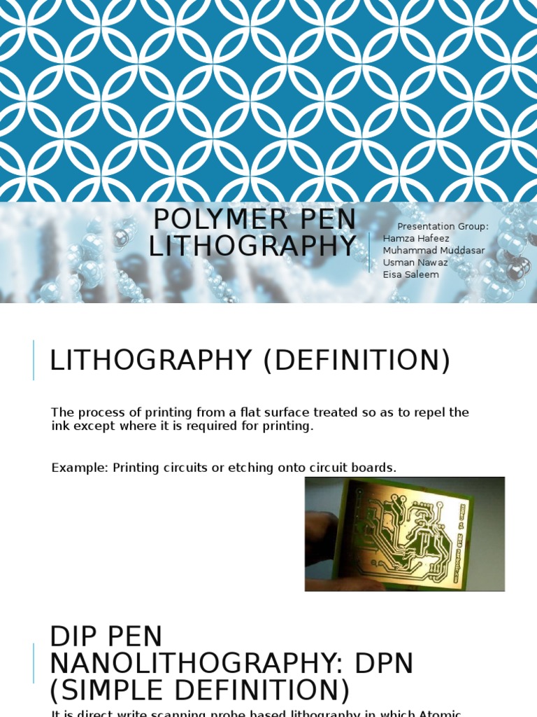 Polymer Pen Lithography | PDF | Microtechnology | Materials Science