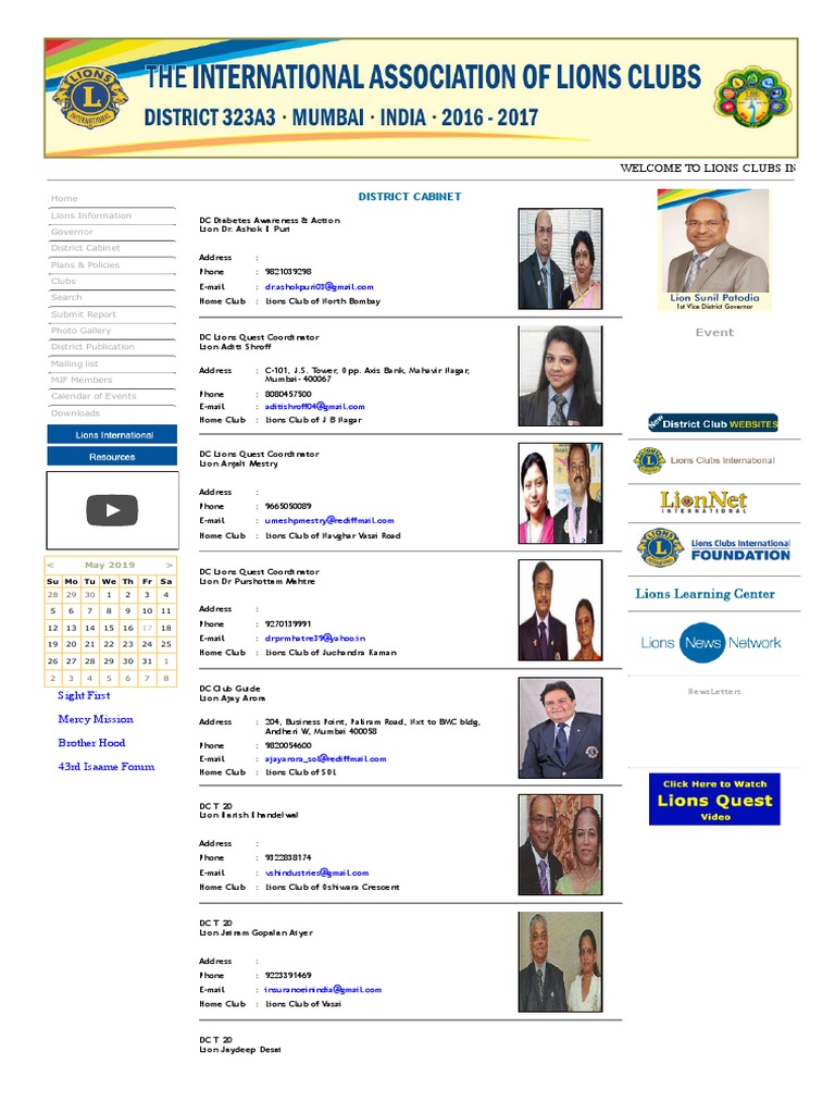 Lions Club Members Directory Mumbai | PDF