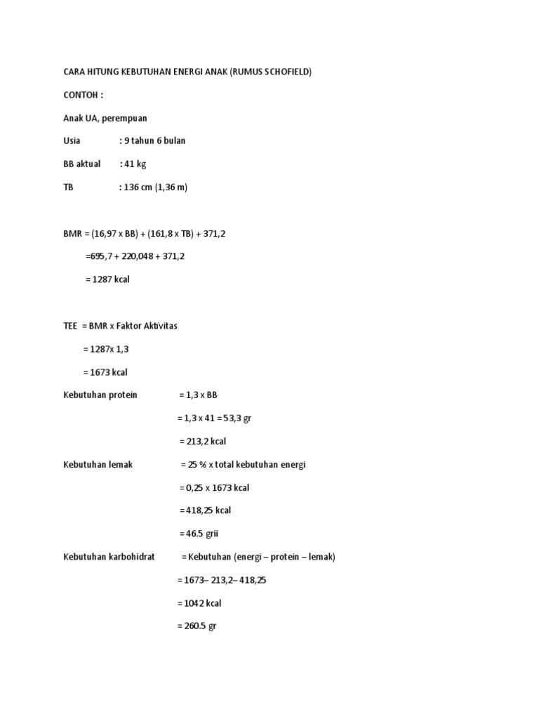 CARA HITUNG Schofield | PDF