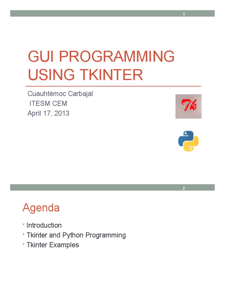 GUI Programming Using Tkinter | PDF | Widget (Gui) | Graphical User Interfaces