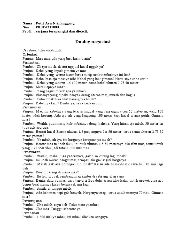 Dialog Lobby Dan Negosiasi | PDF