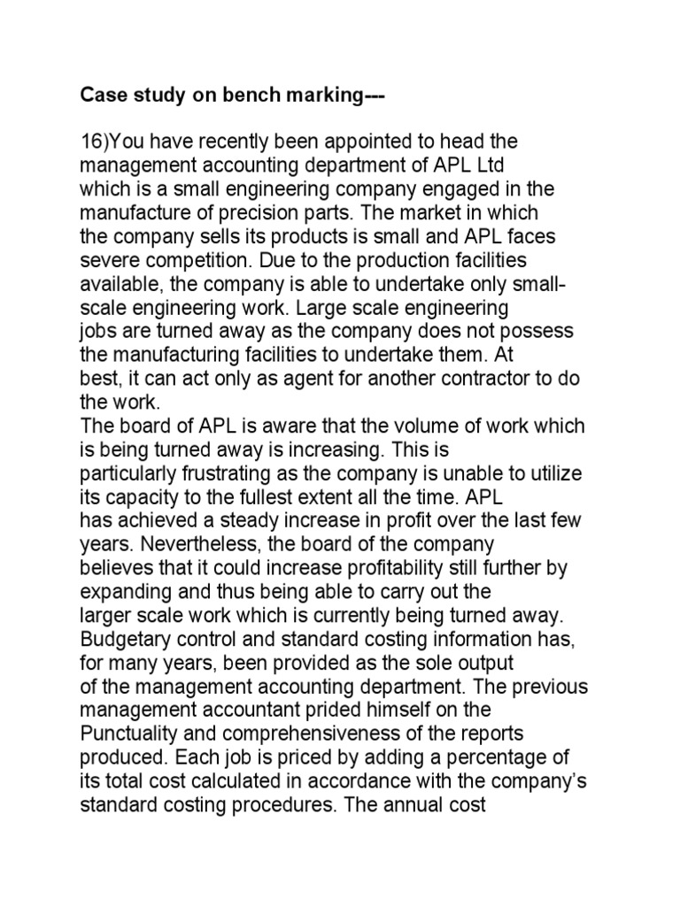ST Evaluation &benchmarking - Case-11 | PDF | Management Accounting ...