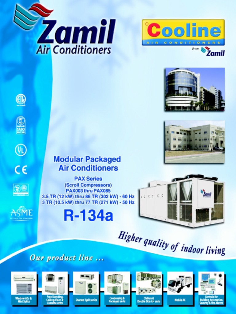 Zamil Paxnew Series PDF | PDF | Air Conditioning | Thermostat