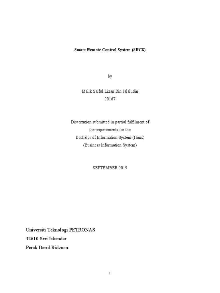 FYP Interim Report 1-Malik Saiful Lizan | PDF | Arduino | Wi Fi
