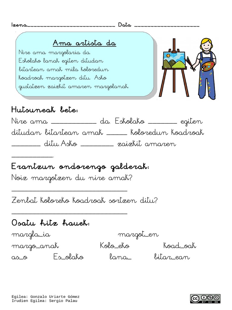 Euskera-Ulermen Fitxak-3 PDF | PDF