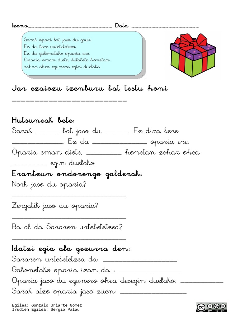 Euskera-Ulermen Fitxak-10 PDF | PDF