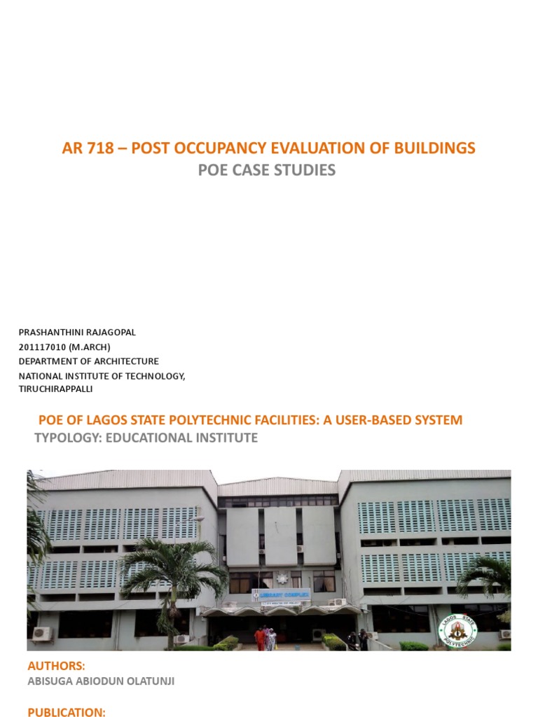 Post Occupancy Evaluation Insights | PDF | Survey Methodology | Lighting