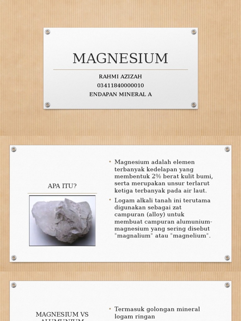 Endapan Mineral Magnesium | PDF
