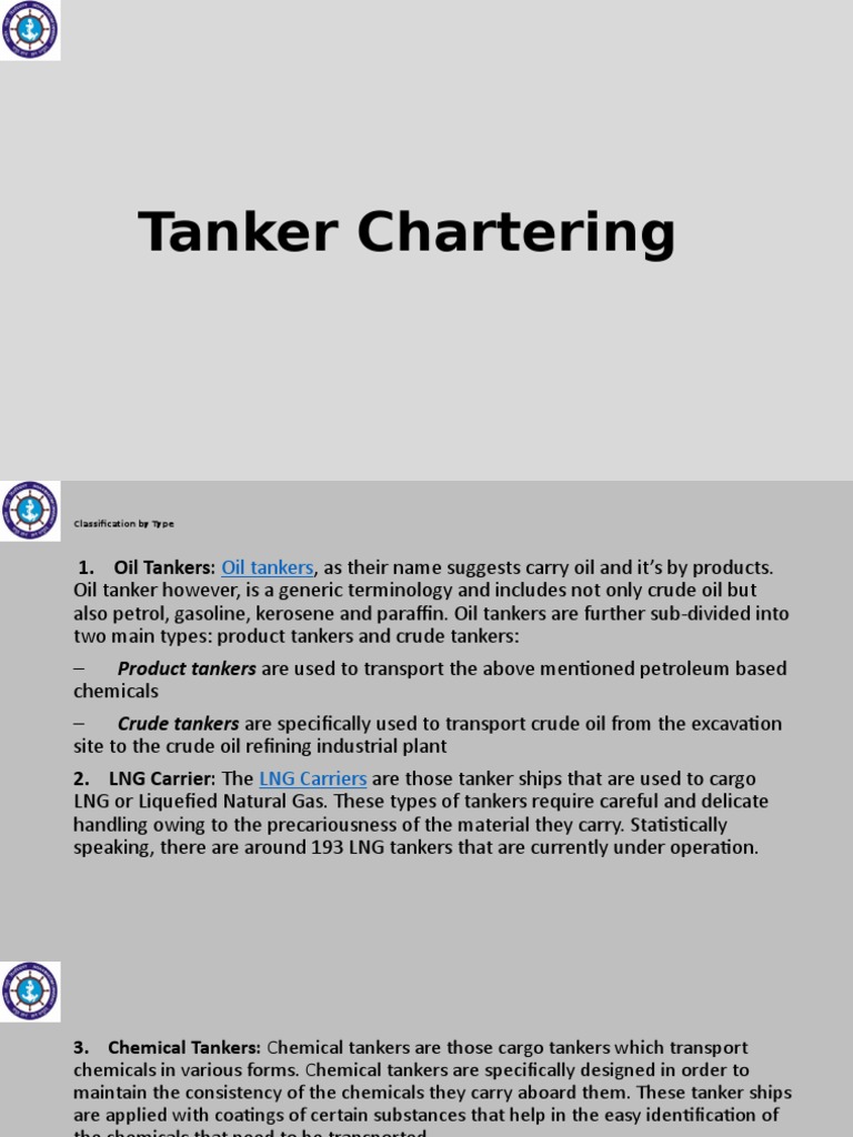 Tanker Chartering | PDF | Oil Tanker | Petroleum