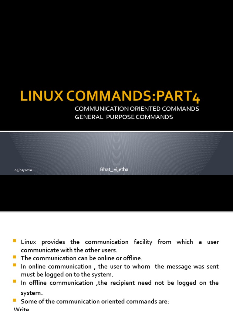 Communication Oriented Commands | PDF | Computer File | Computing