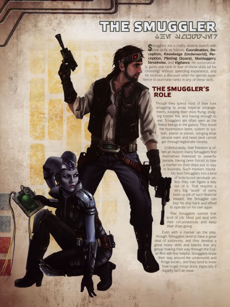 Edge of The Empire - (SWE02a) Career Folio - Smuggler PDF | PDF