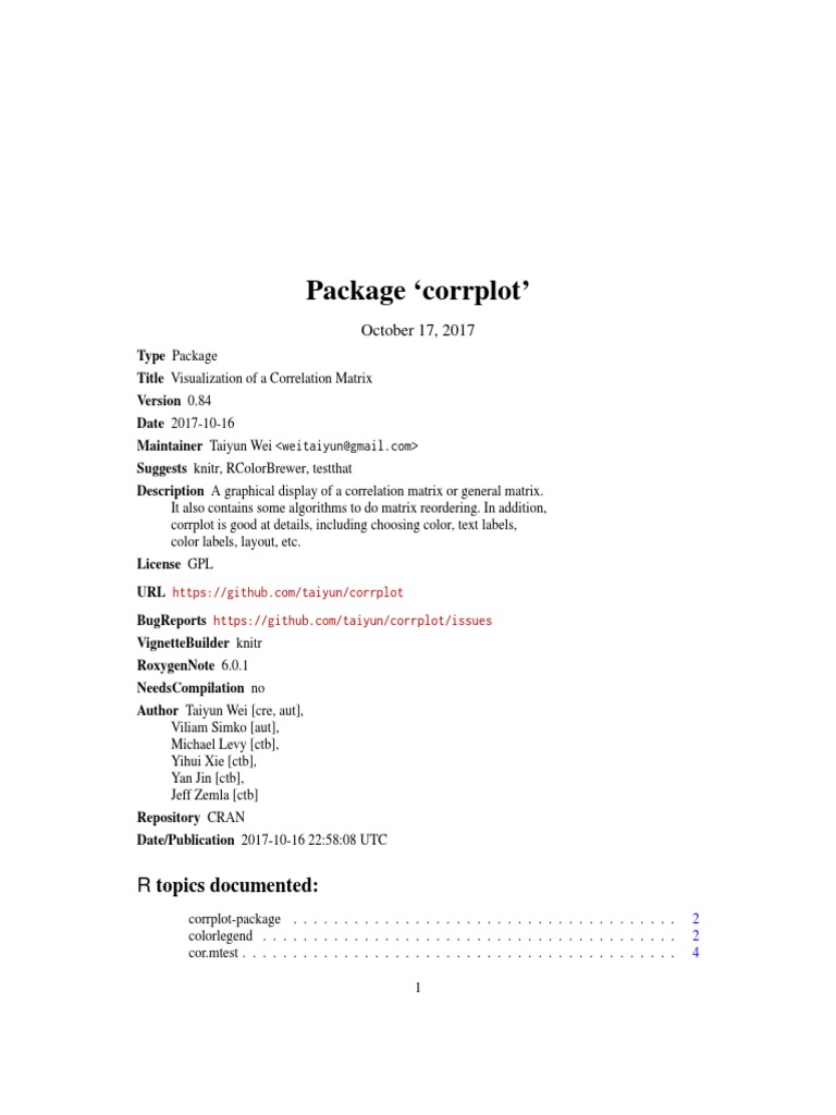 Corrplot | PDF | P Value | Eigenvalues And Eigenvectors