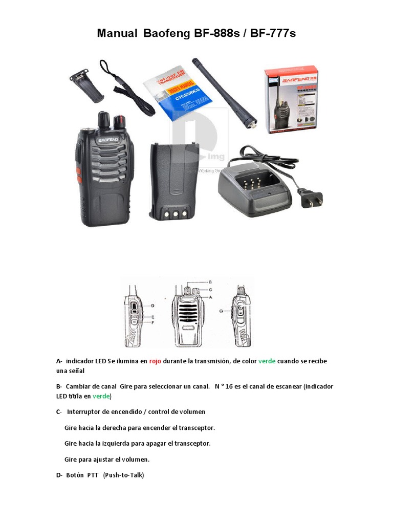 Manual Baofeng BF-888s BF-777s | PDF | Diodo emisor de luz | Bienes ...
