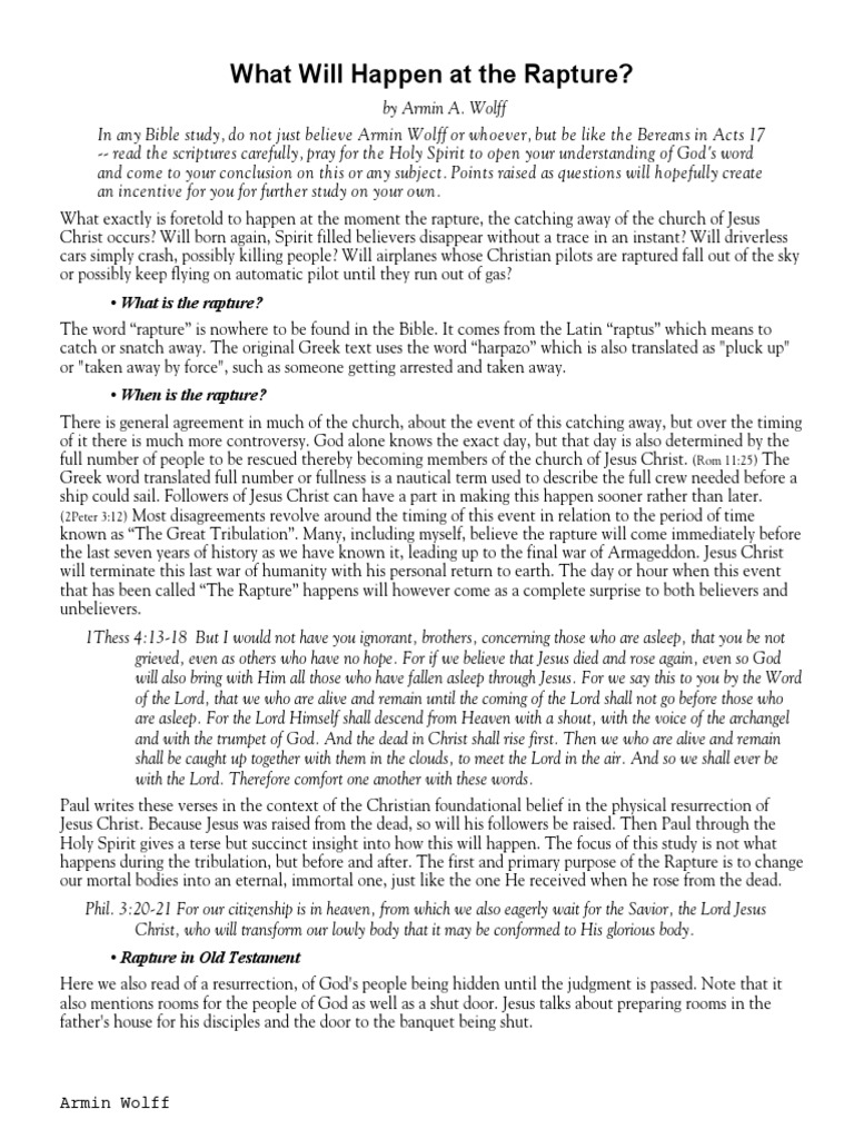 Rapture 40 Days PDF | PDF | Resurrection Of Jesus | Rapture