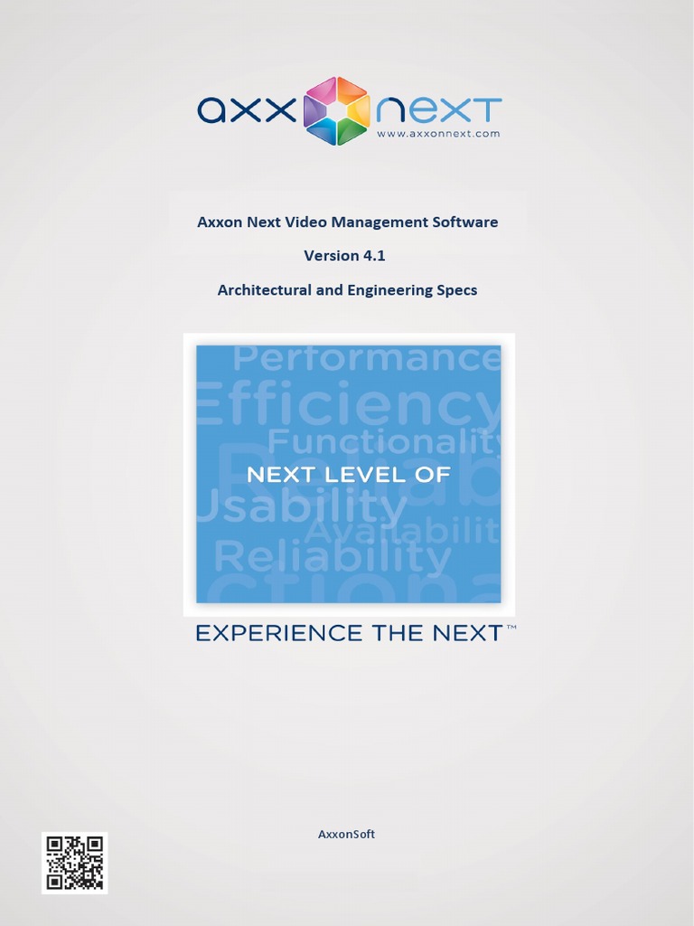 Axxon Next 4.1 Architectural and Engineering Specs | PDF | Client–Server Model | Server (Computing)