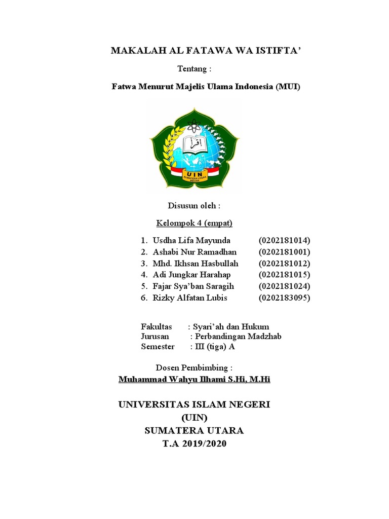 Makalah Al Fatawa Wa Istifta | PDF