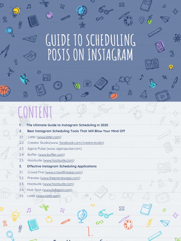 Guide To Scheduling Posts On Instagram | PDF