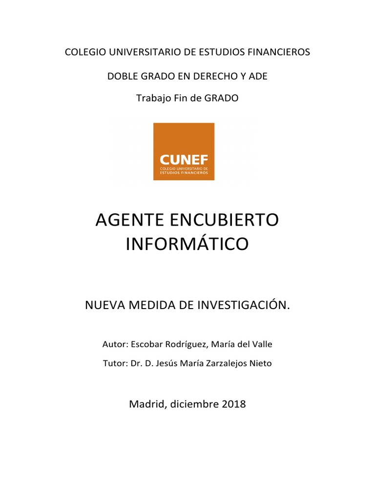 Agente Encubierto Informático | PDF | Derecho Constitucional | Derecho ...