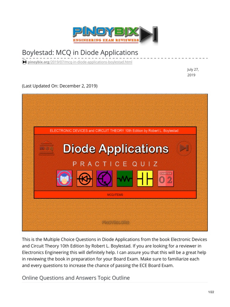 Chapter 2 Diode Applications | PDF | Rectifier | Diode