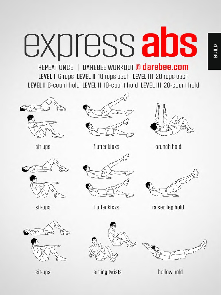 100-Ab-Workouts-By-Darebee - Copy-86-130 | PDF | Human Body | Sports