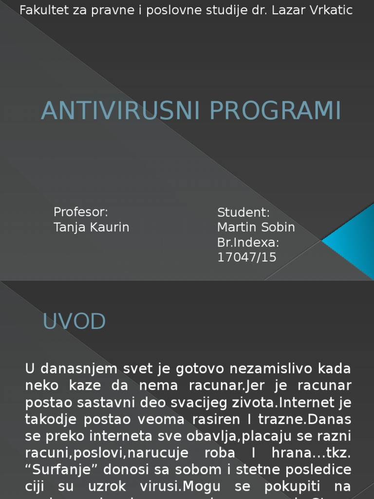 Antivirusni Programi | PDF
