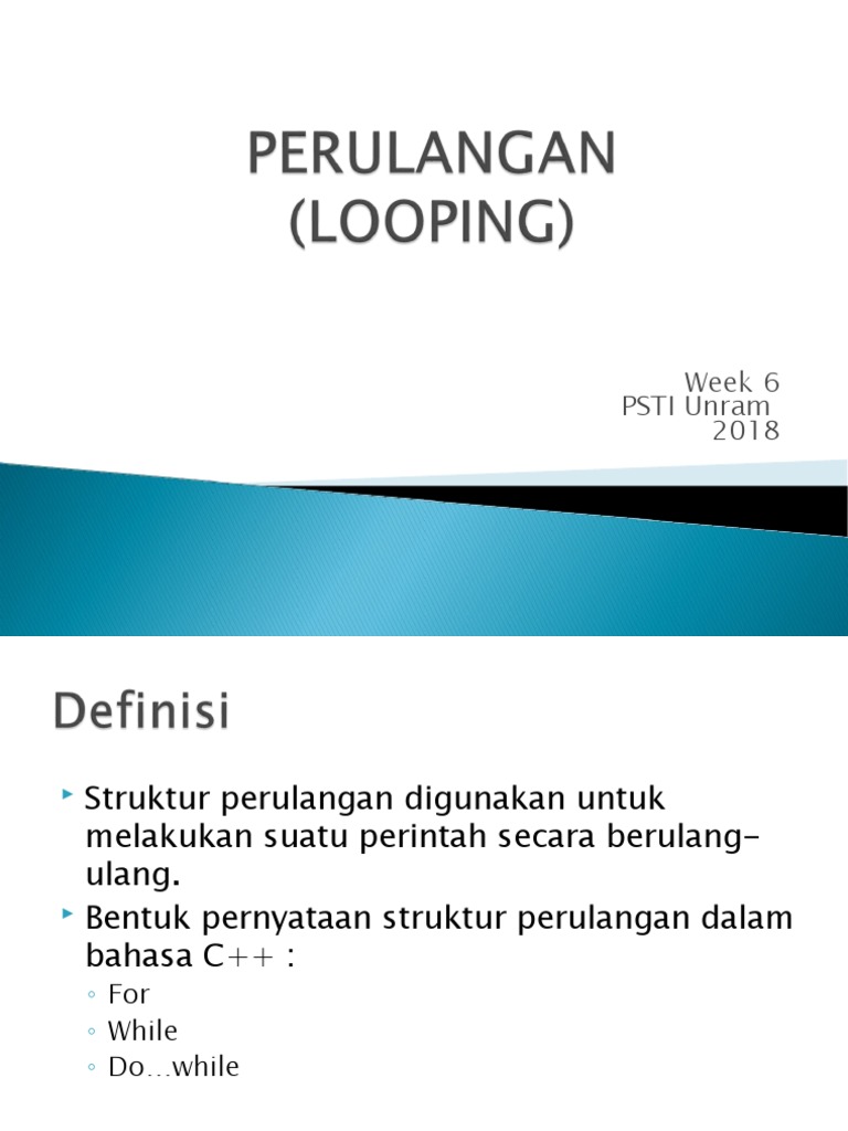 Struktur Perulangan dalam C++ | PDF | Metode & Bahan Ajar | Komputer