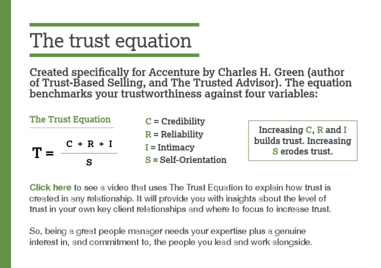 Trust Equation PDF | PDF