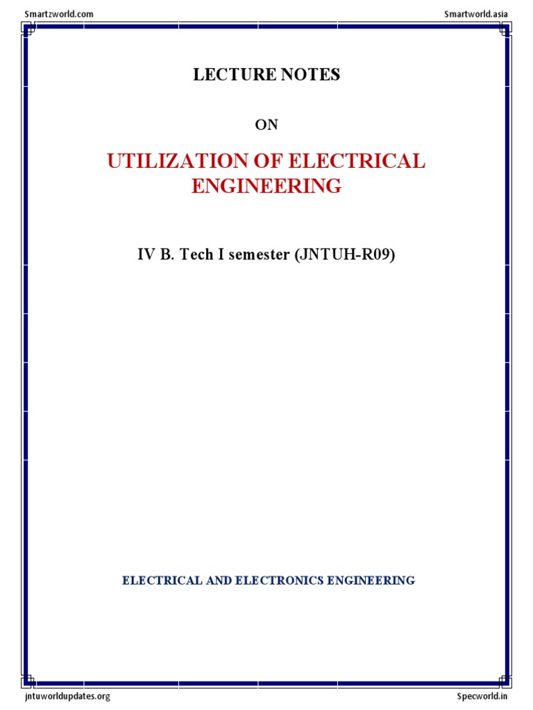 Utilization Of Electrical Energy 1 100 11 Pdf Electric Motor