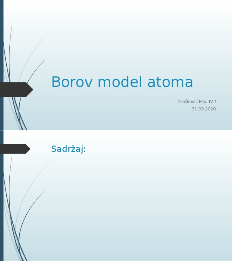 Borov Model Atoma | PDF