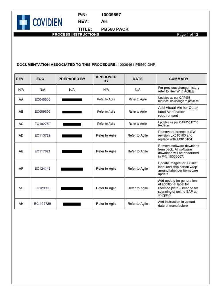 Medtronic PB560 - 10039897AH00 - PB560 PACK | PDF | Packaging And ...
