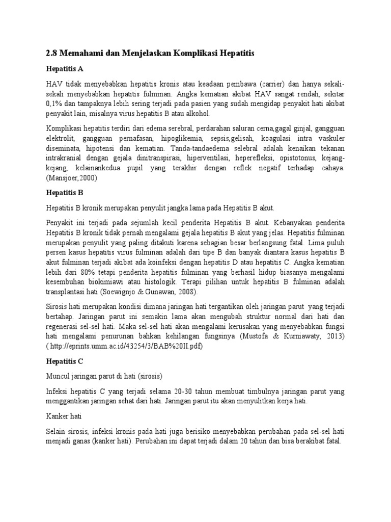 Komplikasi Hepatitis | PDF | Pengembangan Diri | Sains & Matematika