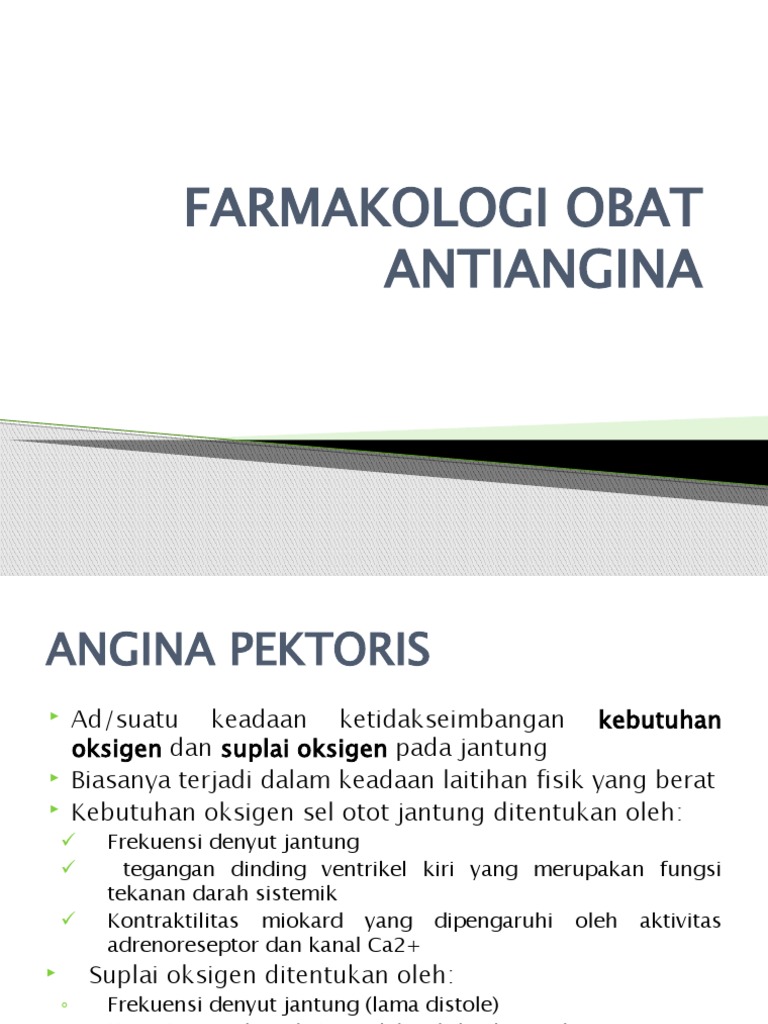 Farmakologi Obat Antiangina | PDF