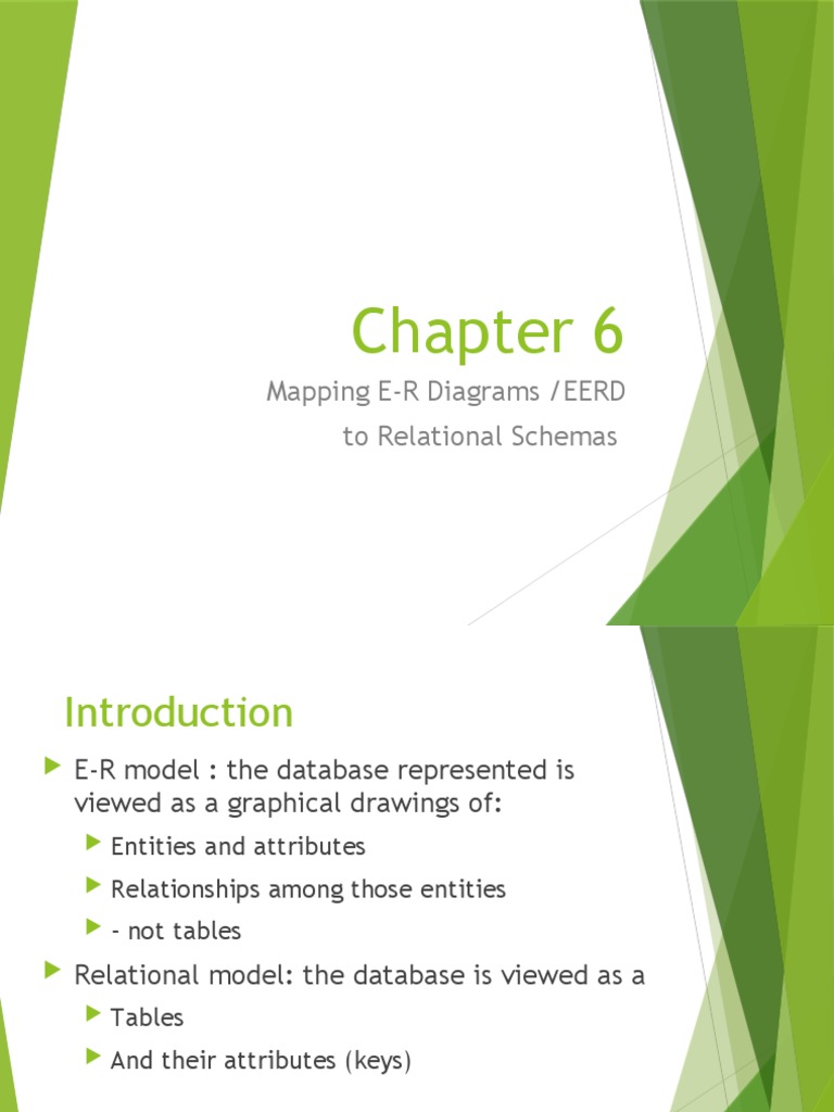 Chapter 6 Mapping ERD EERD To Relational Schemas | PDF | Relational ...