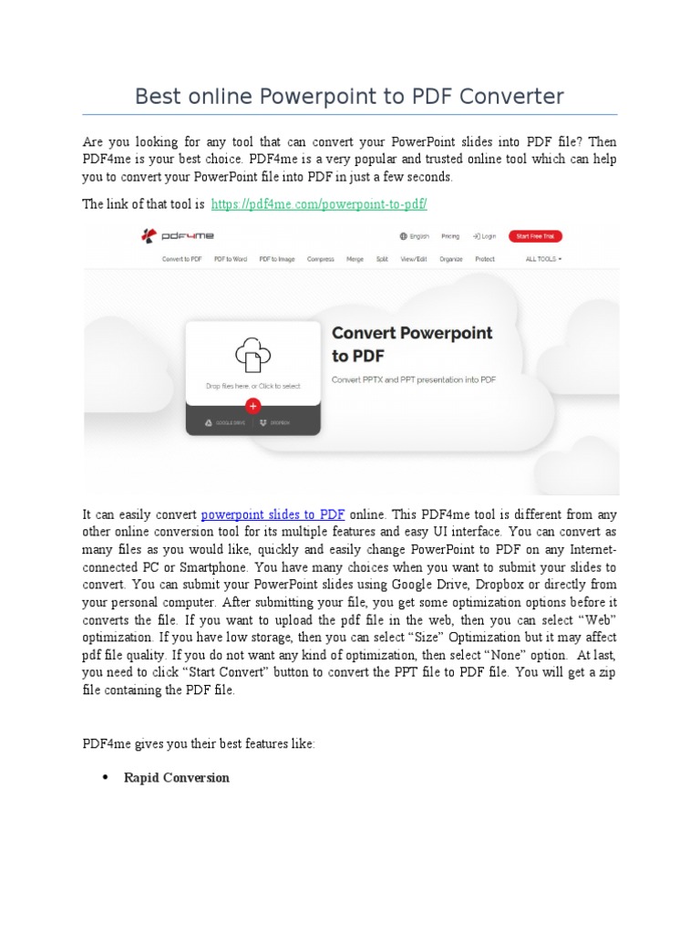 Best Online Powerpoint To PDF Converter | PDF | Computers