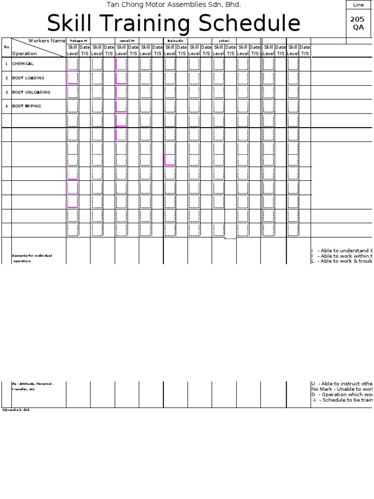 Ilu Skill Chart | PDF | Business
