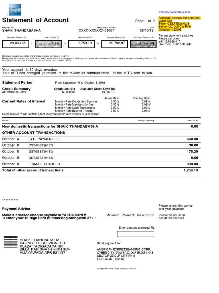 AMEX | PDF | Payments | Financial Transaction