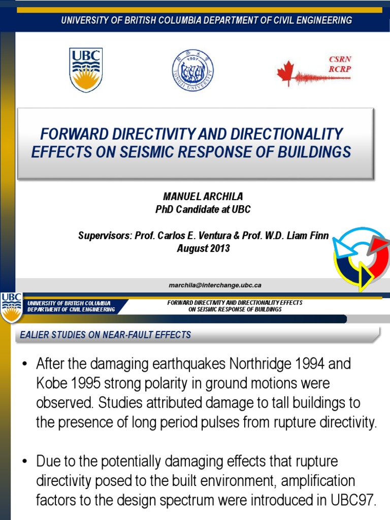 Final Forward Directivity and Directionality Effects On Seismic ...